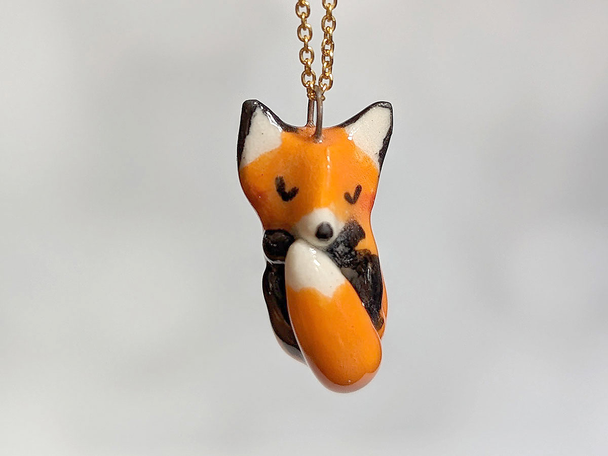 Ceramics Fox Pendant - Kness