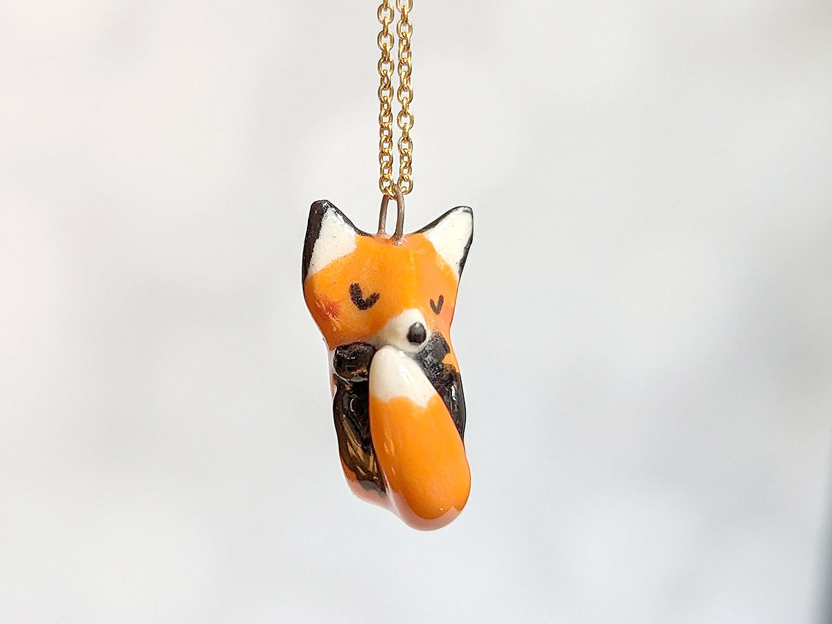 Ceramics Fox Pendant - Kness