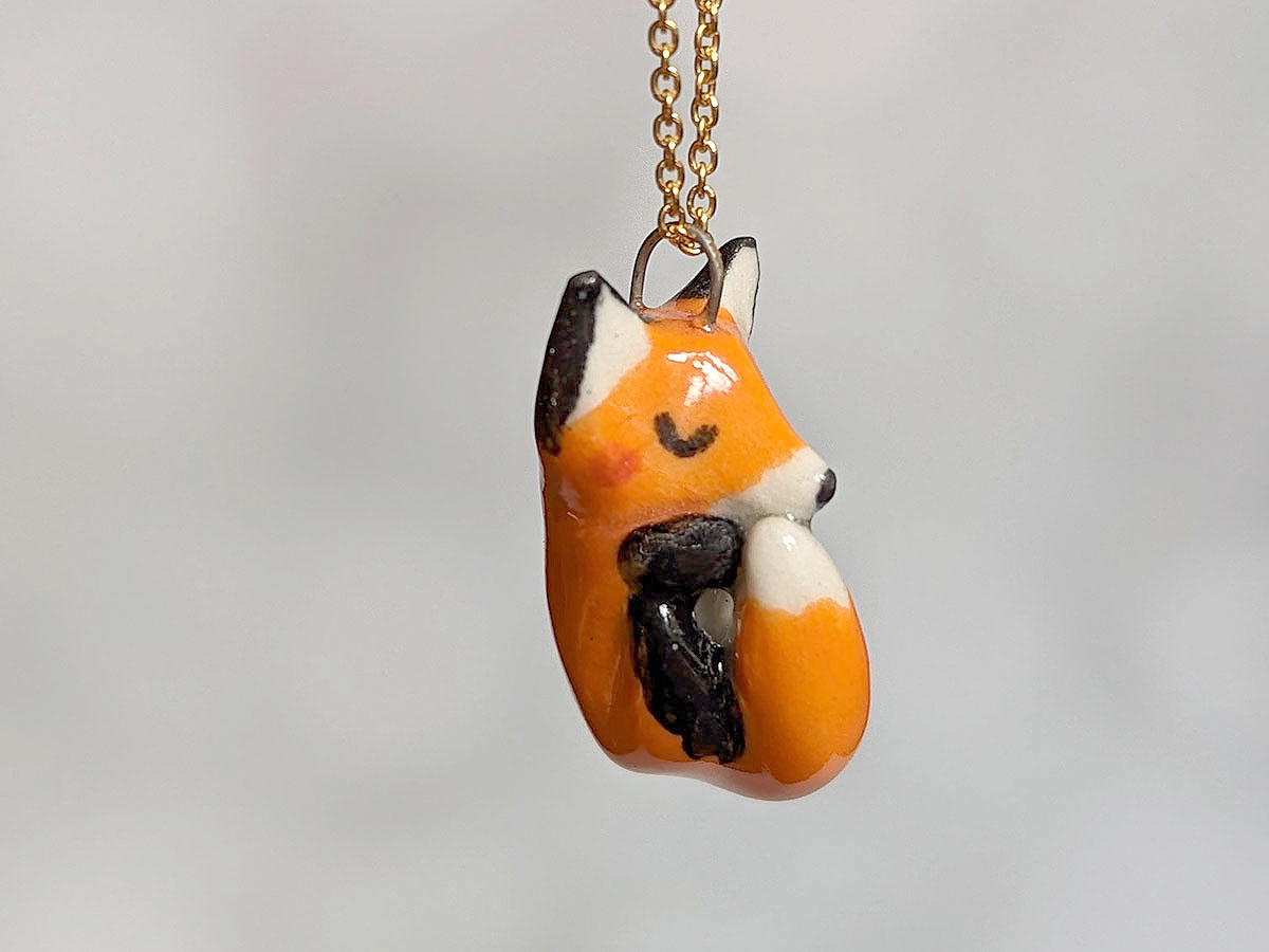 Ceramics Fox Pendant - Kness