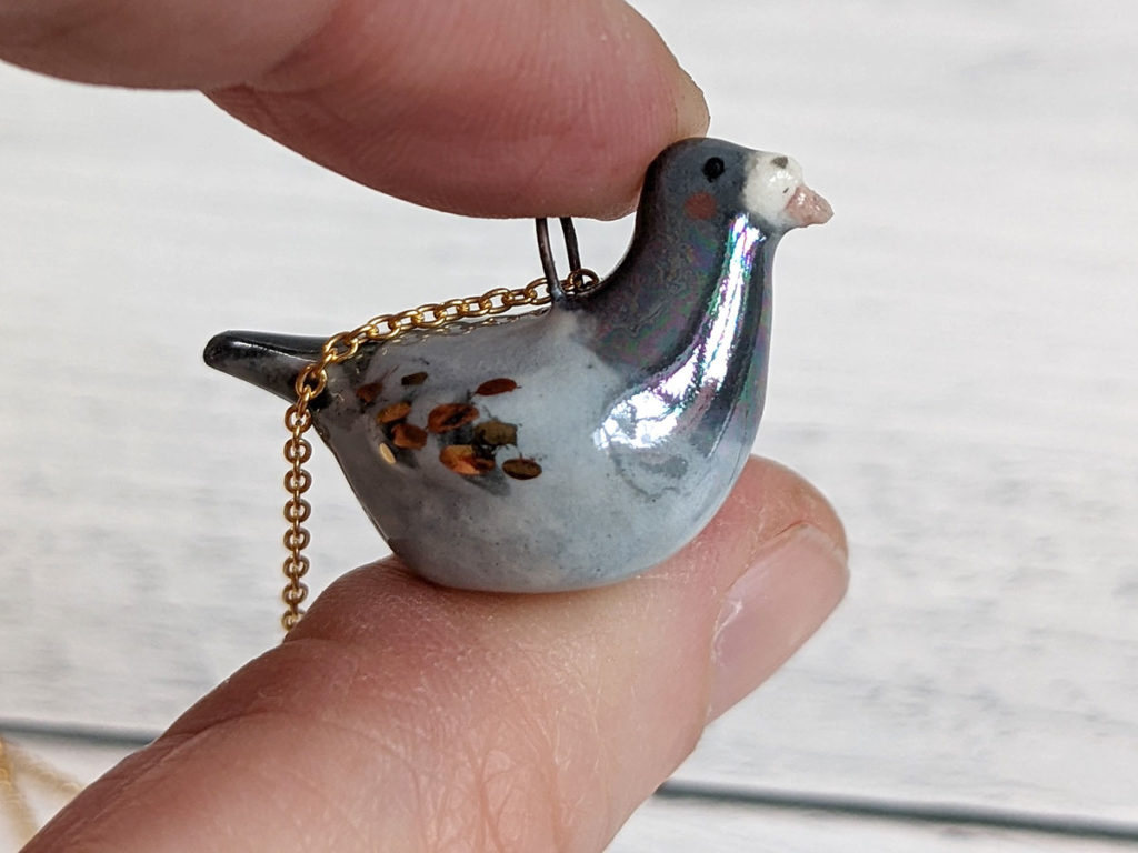 Ceramics Pigeon Pendant - Kness