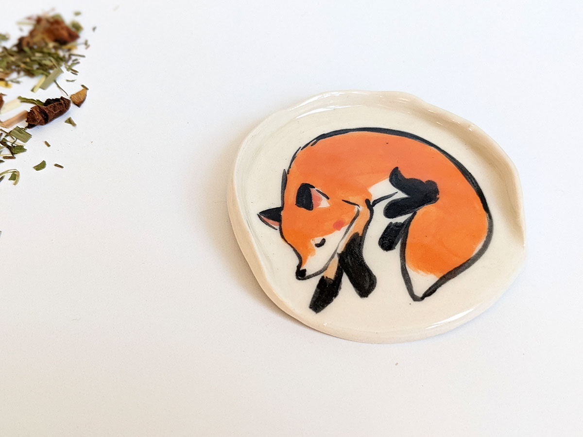 Porcelain Spoon Rest : Red Fox - Kness