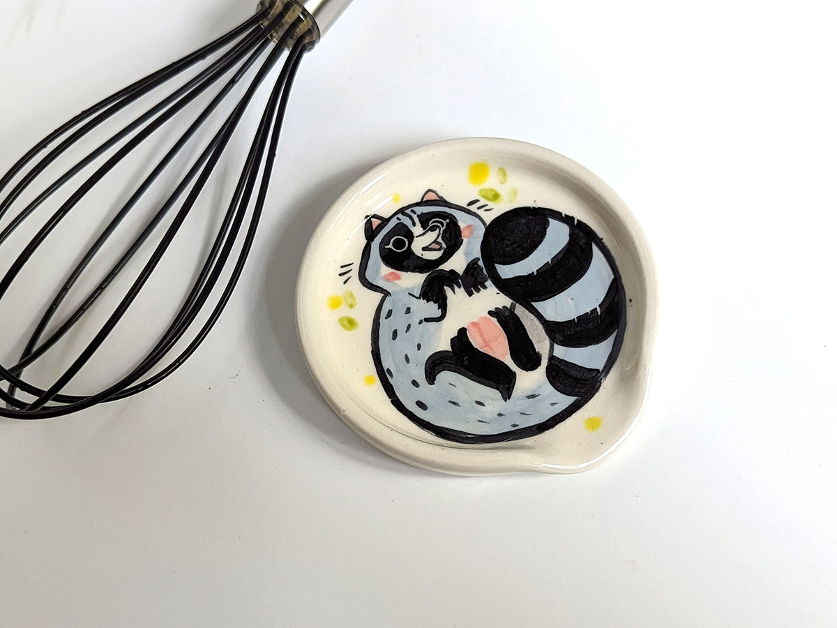 Repose cuillère : Raton laveur - Kness